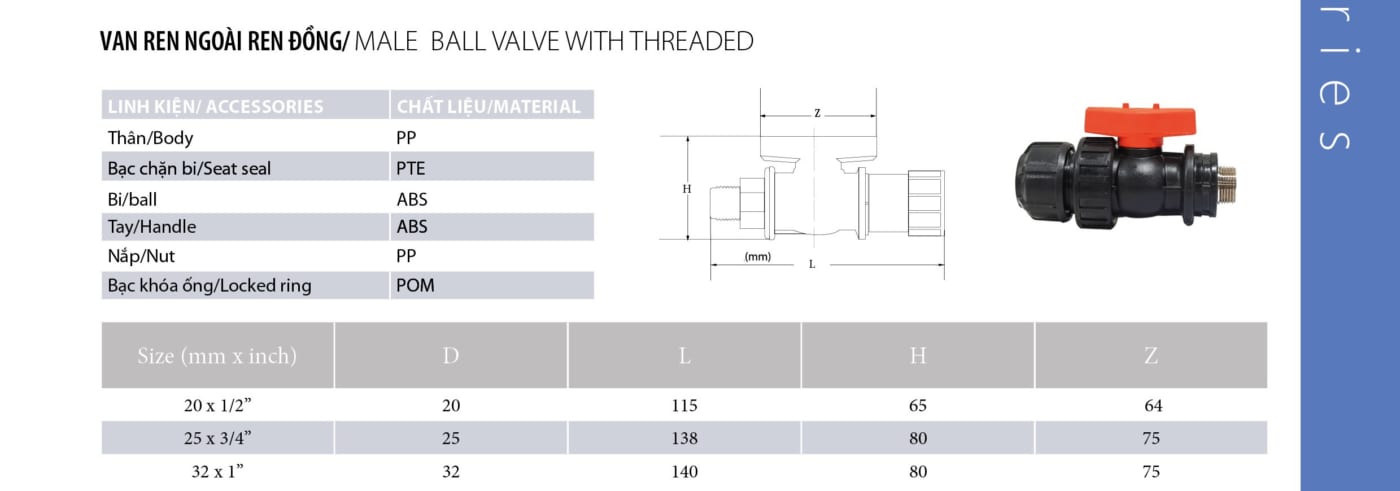 Van Ren Ngoài Ren Đồng - Asia Plastic